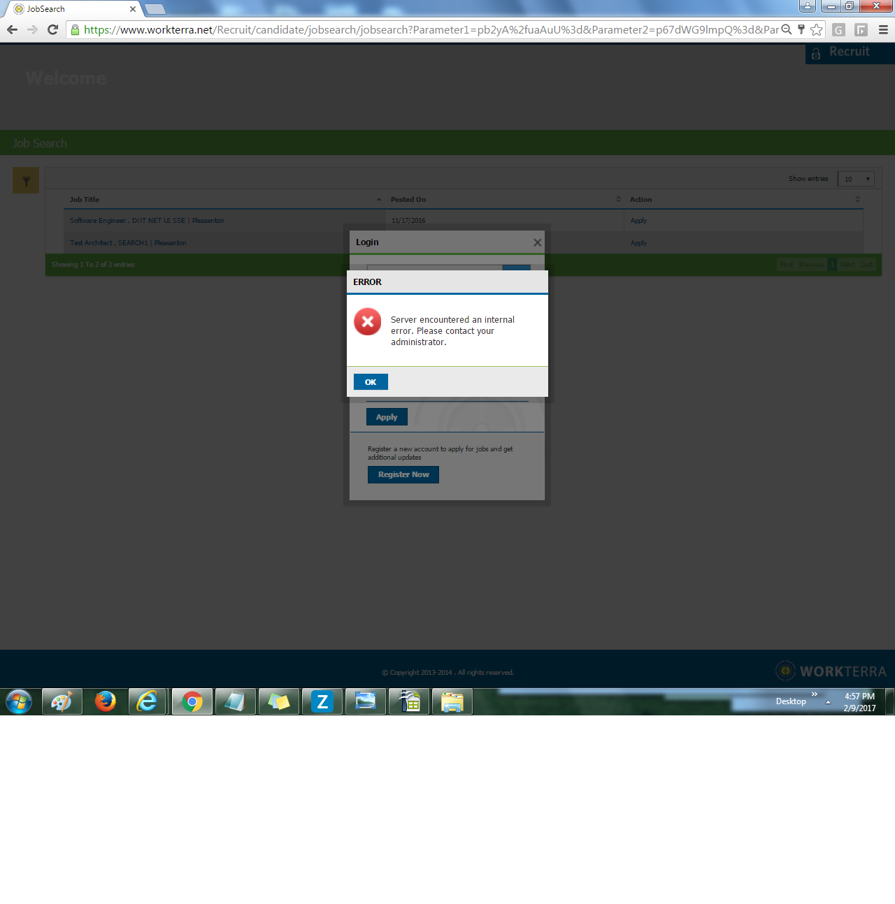 Wt 8318 Career Builder Demo Company Issue With Job Application Workterra Jira